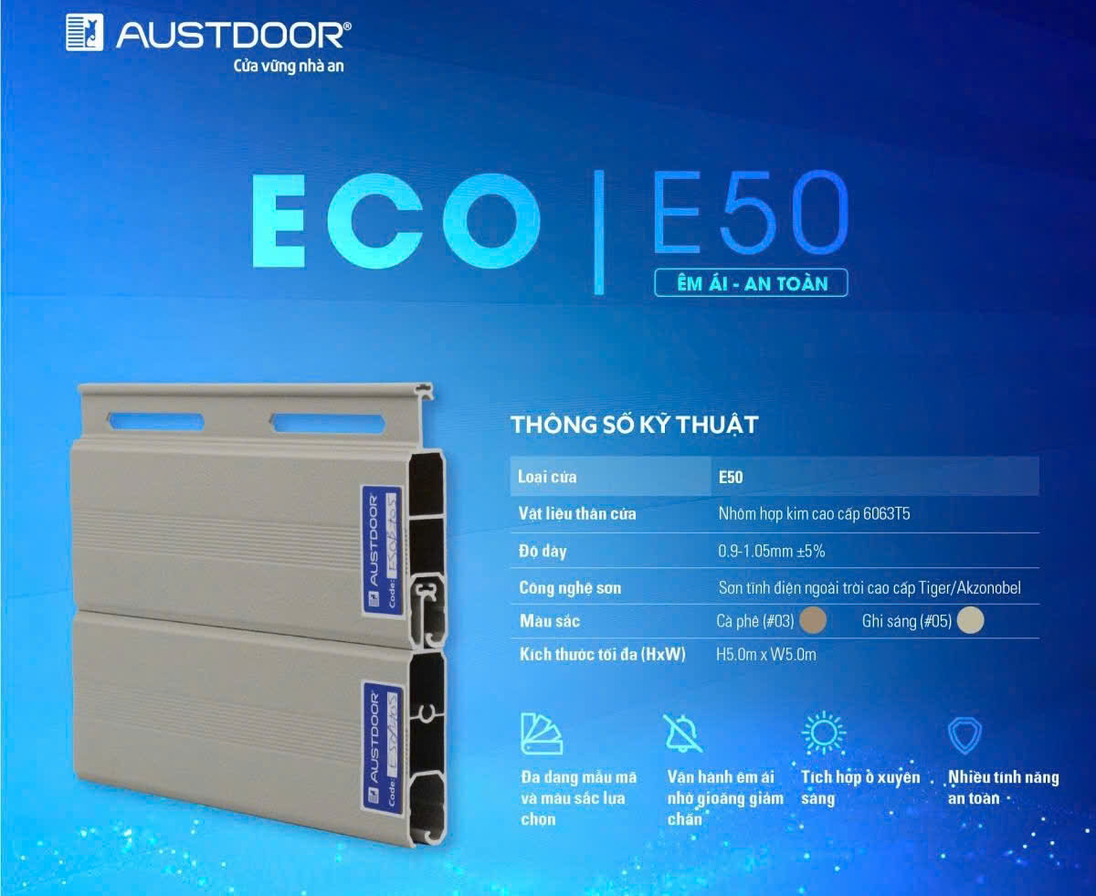 CỬA CUỐN KHE THOÁNG | E50 - E51 - E52 – www.Xingfa.vn